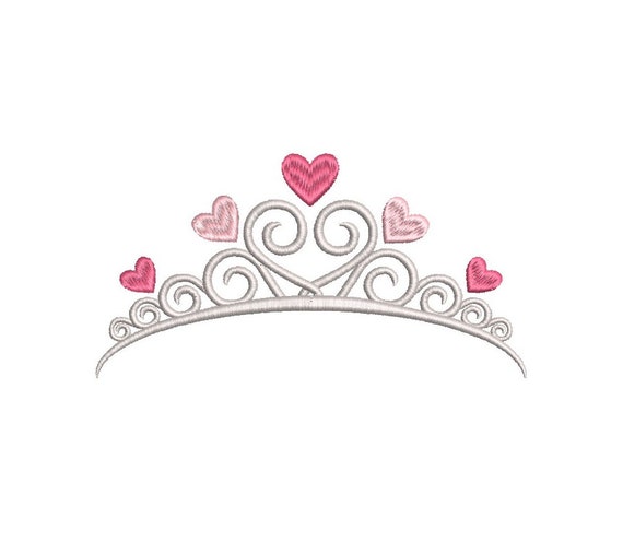 Princess Crown Embroidery Design Princess Embroidery Crown | Etsy