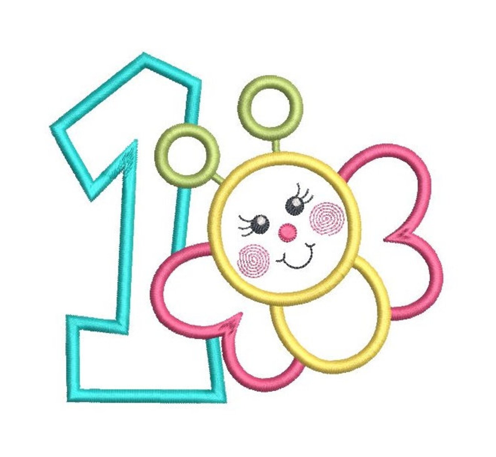 1st Birthday Machine Embroidery Applique Design 1st Birthday | Etsy