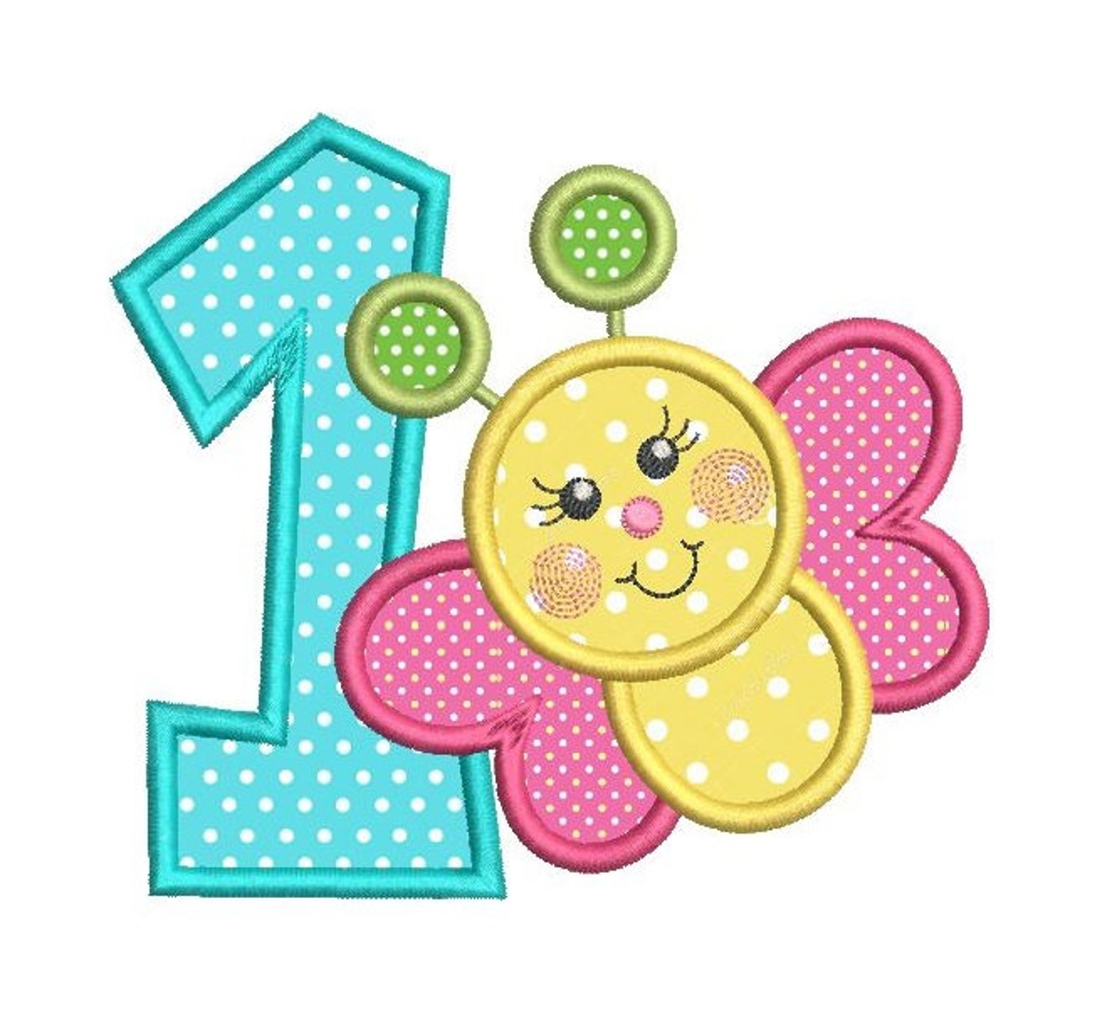 1st Birthday Machine Embroidery Applique Design 1st Birthday | Etsy