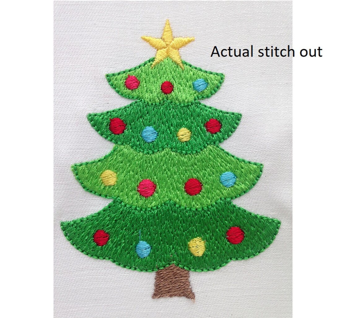 Christmas Tree Machine Embroidery Design Christmas | Etsy