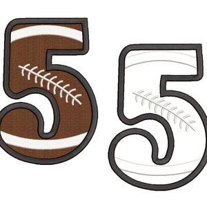 Football Numbers Embroidery Applique Designs, Football Appliques ...