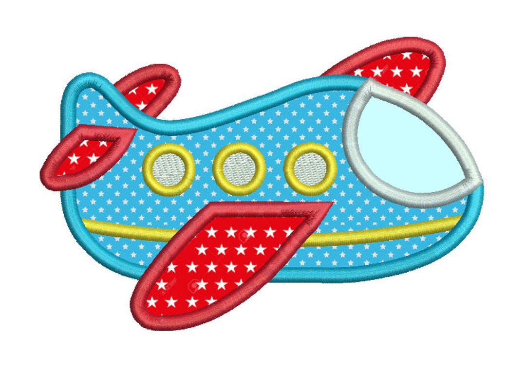 Aeroplane Applique Embroidery Design, Air Travel, Plane Machine ...