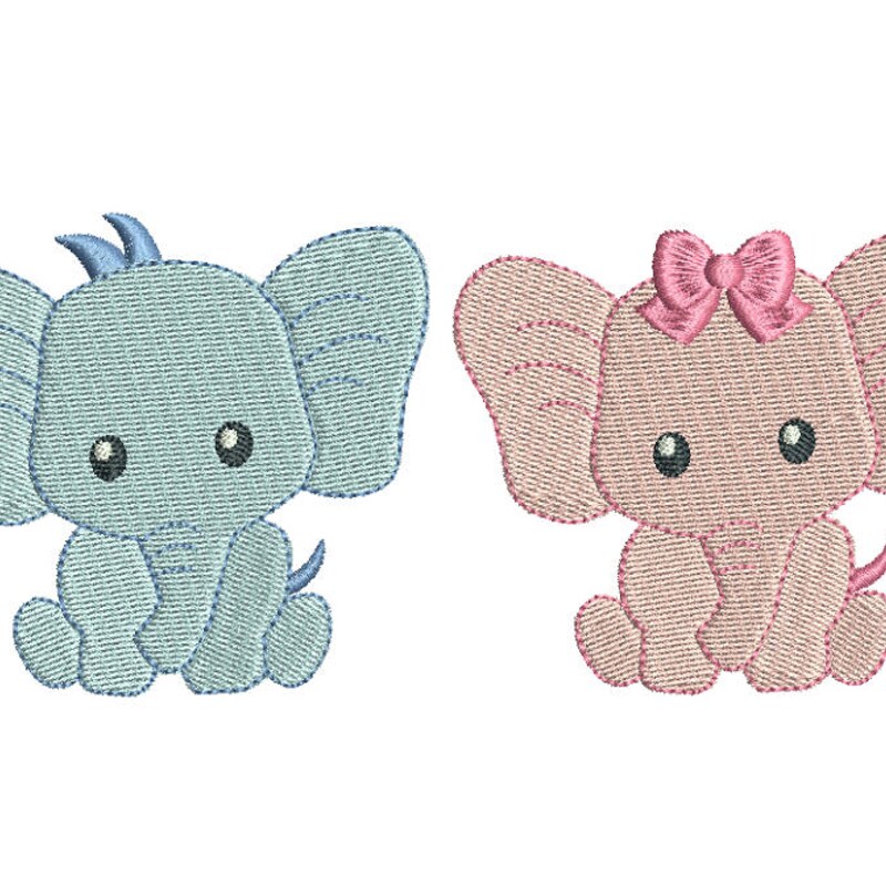 Elephant Machine Embroidery - Etsy
