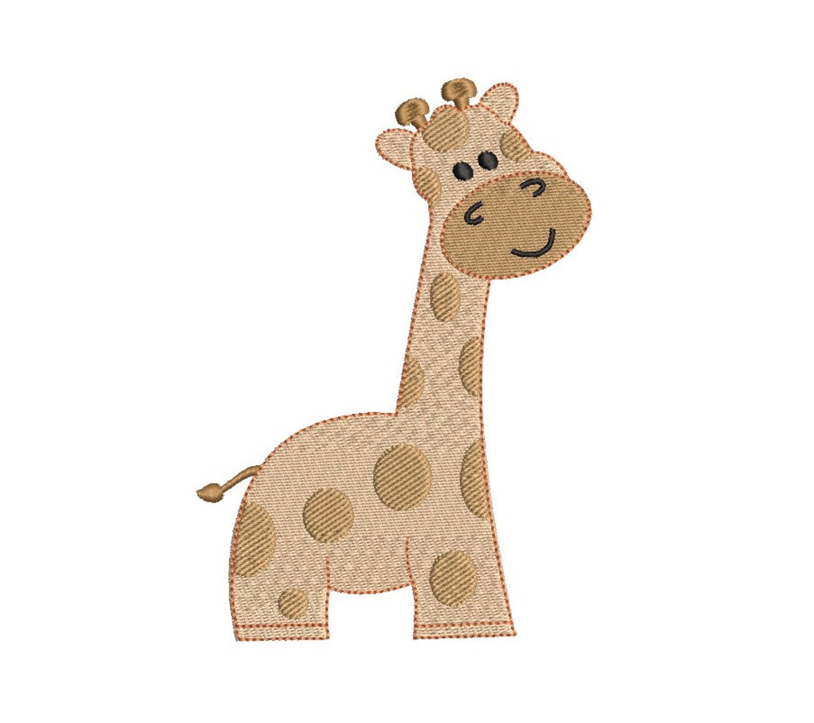 Giraffe Machine Embroidery Design, Baby Giraffe Embroidery, Fill Stitch ...