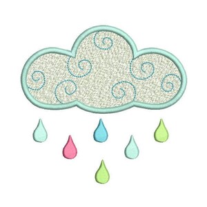 Rainbow Machine Embroidery Design, Set of 6, Fill Stitch, Weather ...