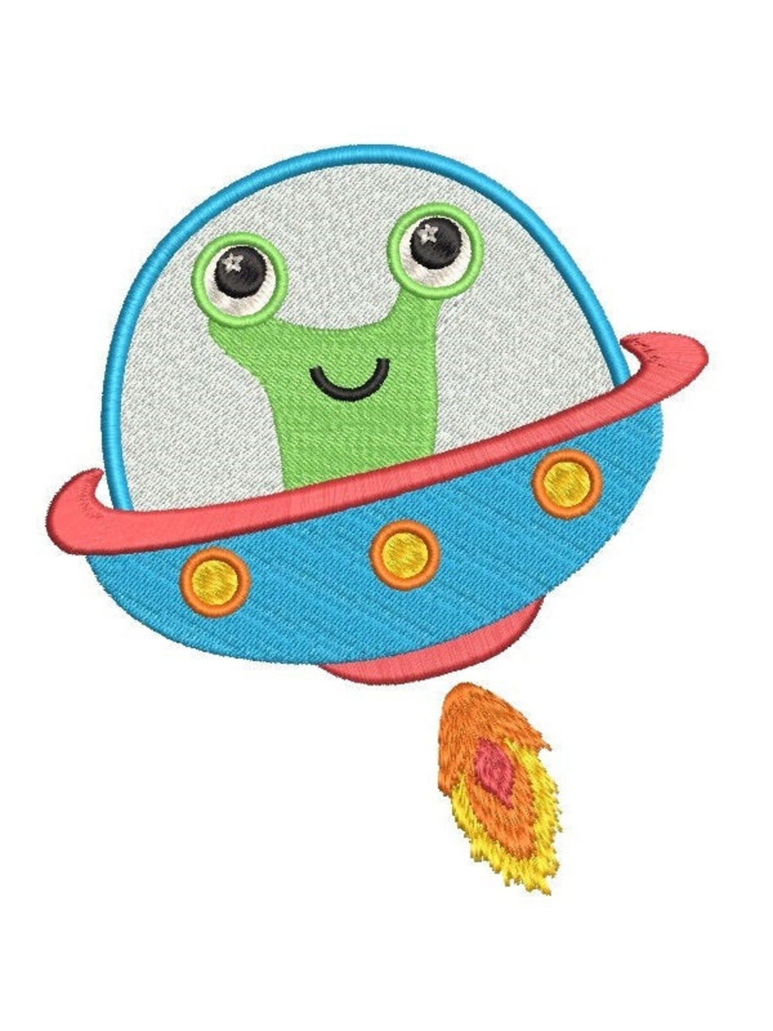 Alien Embroidery Design, Space Ship, Machine Embroidery, Alien ...