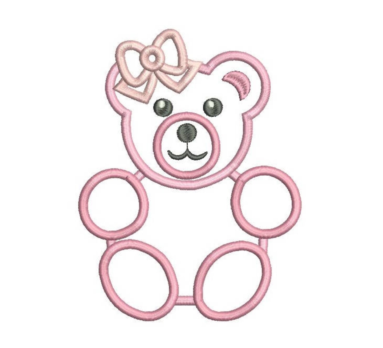 Teddy Bear Applique Embroidery Design, Teddy Machine Embroidery, Baby ...