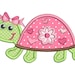 Turtle Embroidery Applique Designs, Set of 3, Cute Turtle Appliques ...
