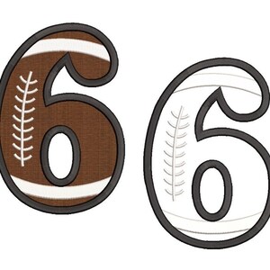 Football Numbers Embroidery Applique Designs, Football Appliques ...