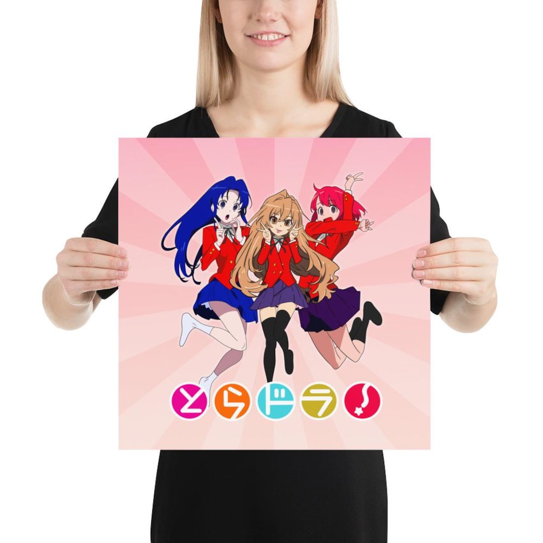 Toradora Anime Poster – Taiga, Ami, Minori Print | 16x16” Square Wall ...