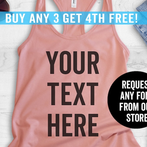 CUSTOM TANK TOP Send Us Your Saying Personalized Tank Top | Etsy