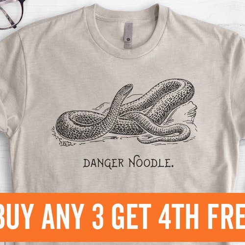 Danger Noodle Snake Shirt Reptile T-shirt Funny Animal Pun - Etsy