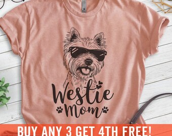 Retro White Westie Sunset T-shirt Vintage Westie Shirt - Etsy