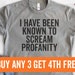 I Have Been Known to Scream Profanity T-shirt Ladies Cussing - Etsy