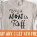 Being A Mom is Ruff T-shirt Ladies Unisex Crewneck Shirt Dog - Etsy