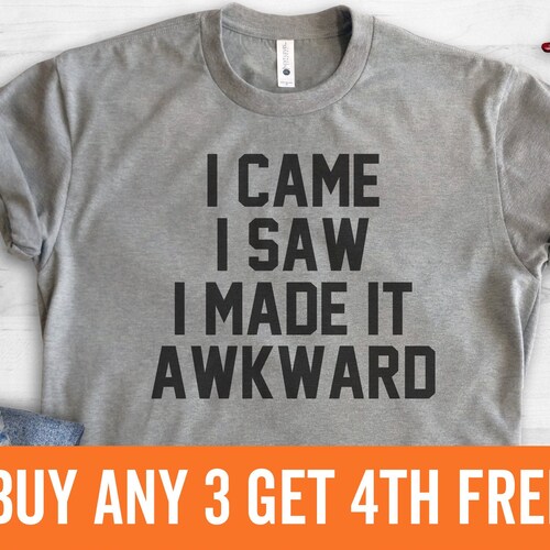 Hello I'm Awkward T-shirt Ladies Unisex Crewneck - Etsy