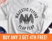 Majestic Flying Flap Flap Bat Shirt Funny Halloween T-shirt - Etsy