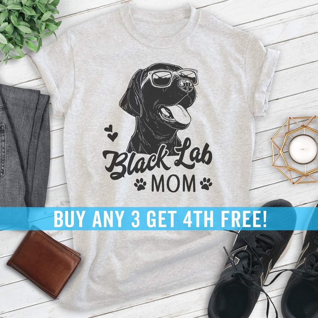 Black Lab Mom T-shirt, Unisex Women's Shirt, Labrador Retriever, Black ...