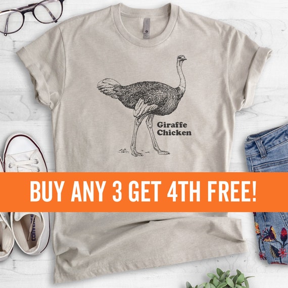 Giraffe Chicken Ostrich Shirt Unisex Ladies Shirt Ostrich - Etsy