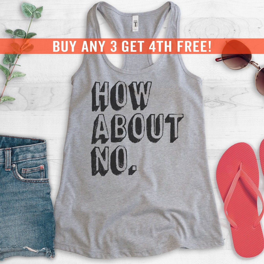 How About No Tank Top Ladies Tank Top Workout Shirt Yoga - Etsy