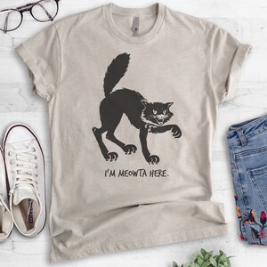 I'm Meowta Here Cat Shirt Funny Halloween T-shirt Black - Etsy