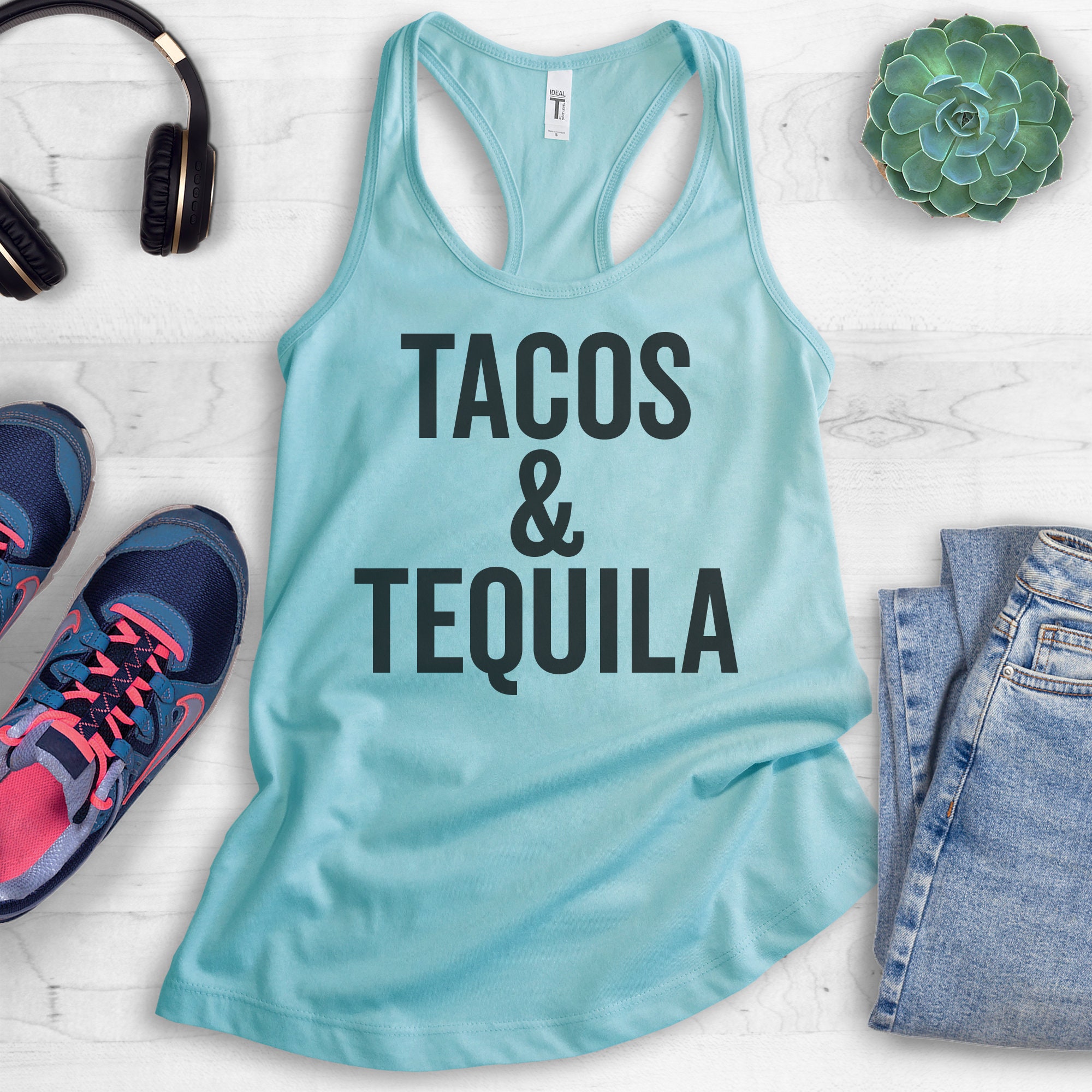 Tacos & Tequila Tank Top Ladies Vacation Party Tank Top | Etsy