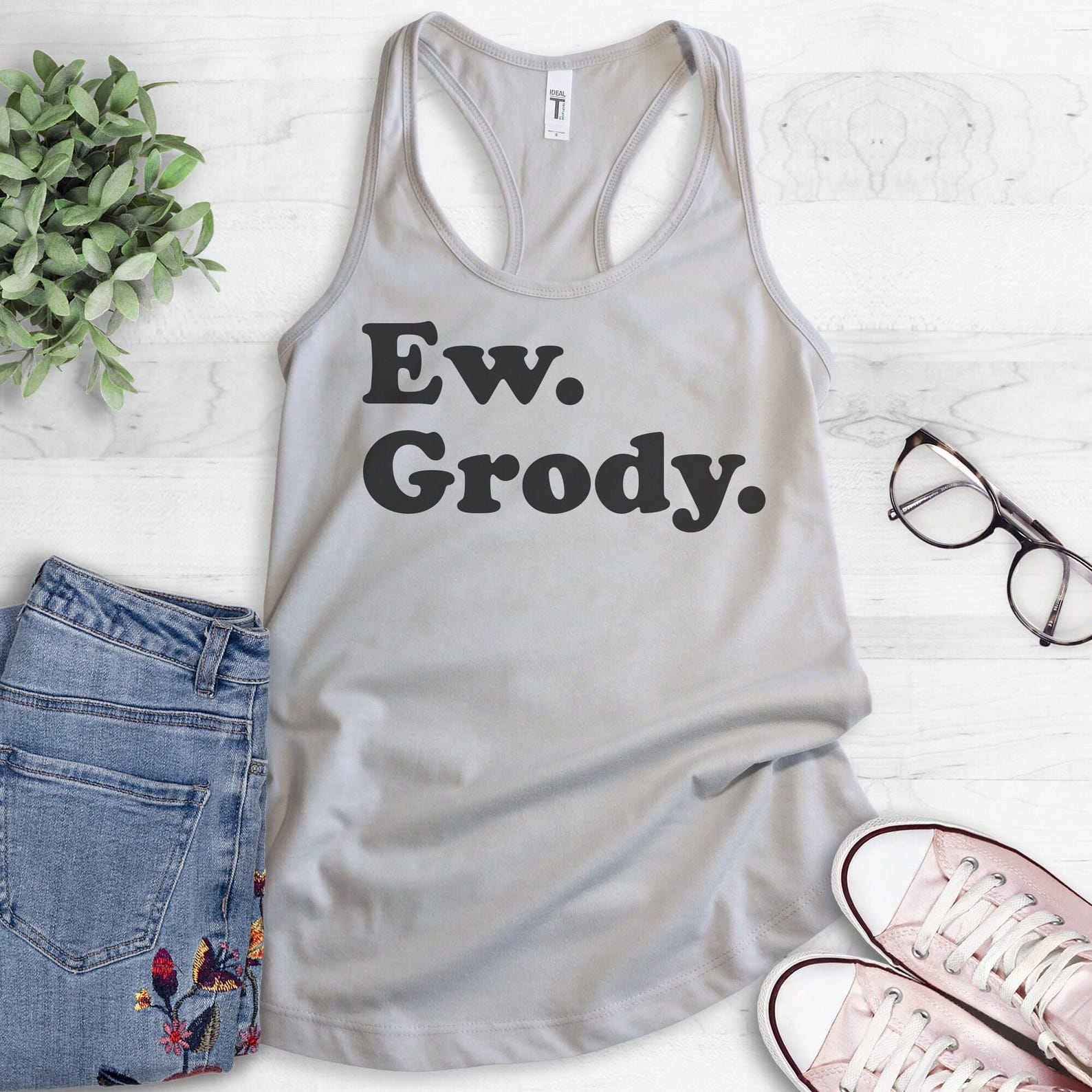 Ew Grody Tank Top, Ladies Racerback, Funny Graphic Tank, Graphic Tank ...