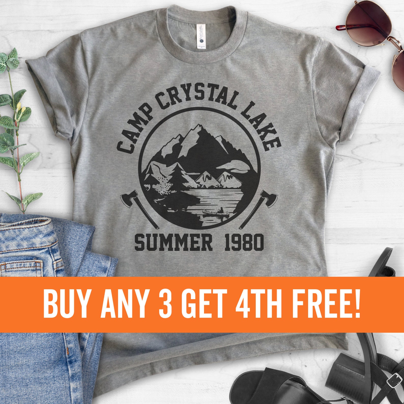 Camp Crystal Lake Shirt Funny Halloween T-shirt Horror | Etsy