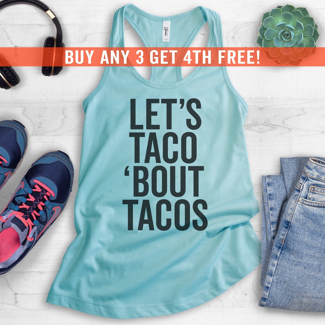 Let's Talk About Tacos Tank Top Ladies Tank Top Workout - Etsy