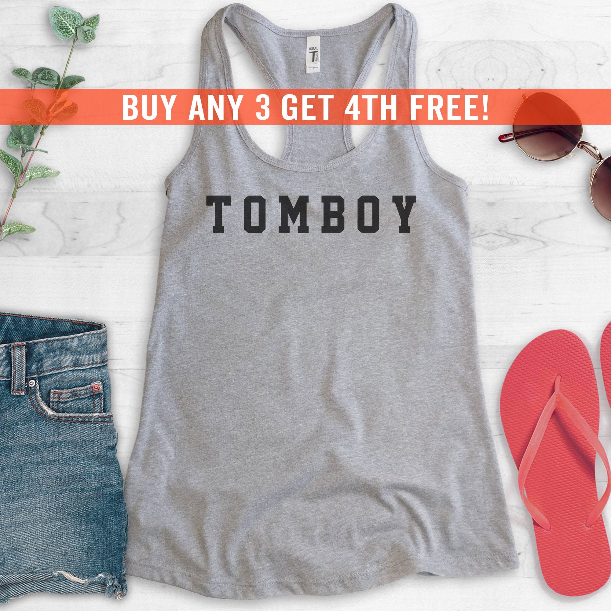 Tomboy Tank Top Ladies Workout Yoga Tank Top Cute Feminist - Etsy