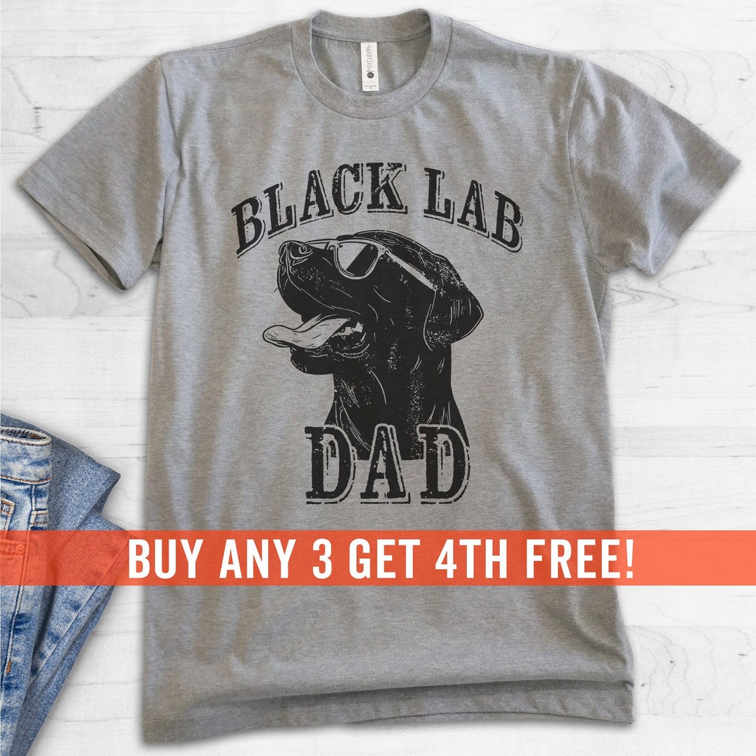 Black Lab Dad T-shirt, Unisex Men's Shirt, Labrador Retriever, Black ...
