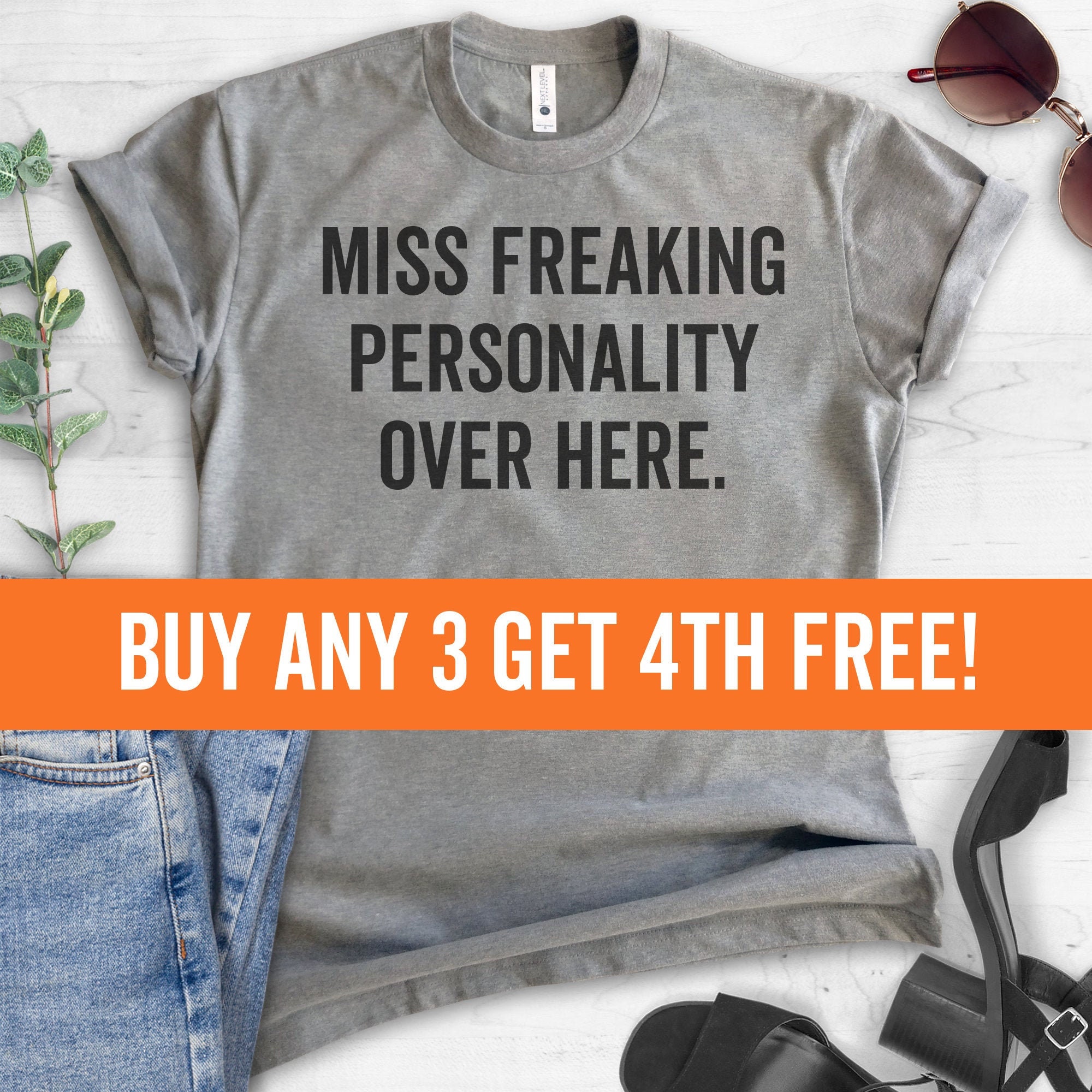 Miss Freaking Personality T-shirt Ladies Unisex T-shirt | Etsy