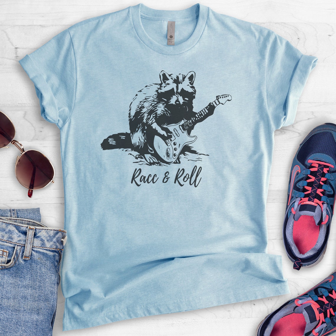 Racc & Roll Shirt Unisex Shirt Raccoon Shirt Funny Raccoon - Etsy