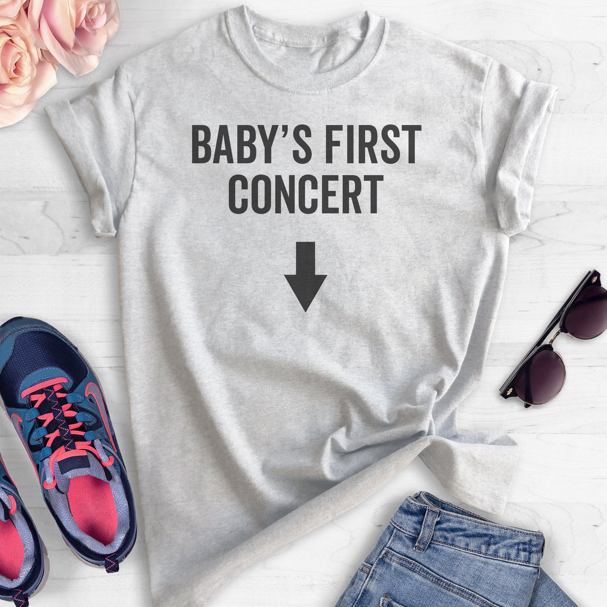 Baby's First Concert T-shirt Unisex T-shirt Pregnant - Etsy