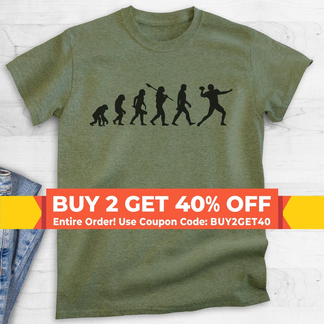 Football Quarterback Evolution, Unisex Women's Men's Shirt, Football ...