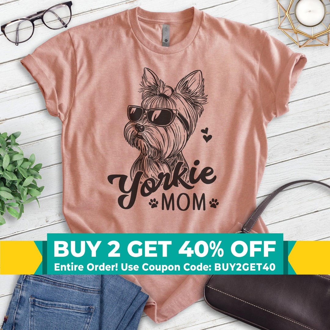 Yorkie Mom T-shirt, Unisex Women's Shirt, Yorkshire Terrier, Yorkie ...