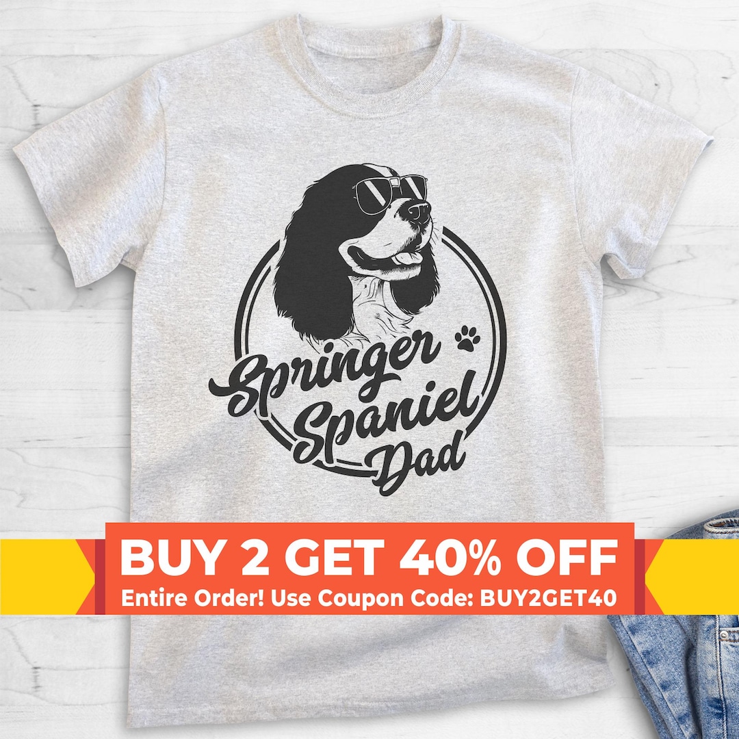 Springer Spaniel Dad, Unisex Men's Shirt, English Springer Spaniel ...