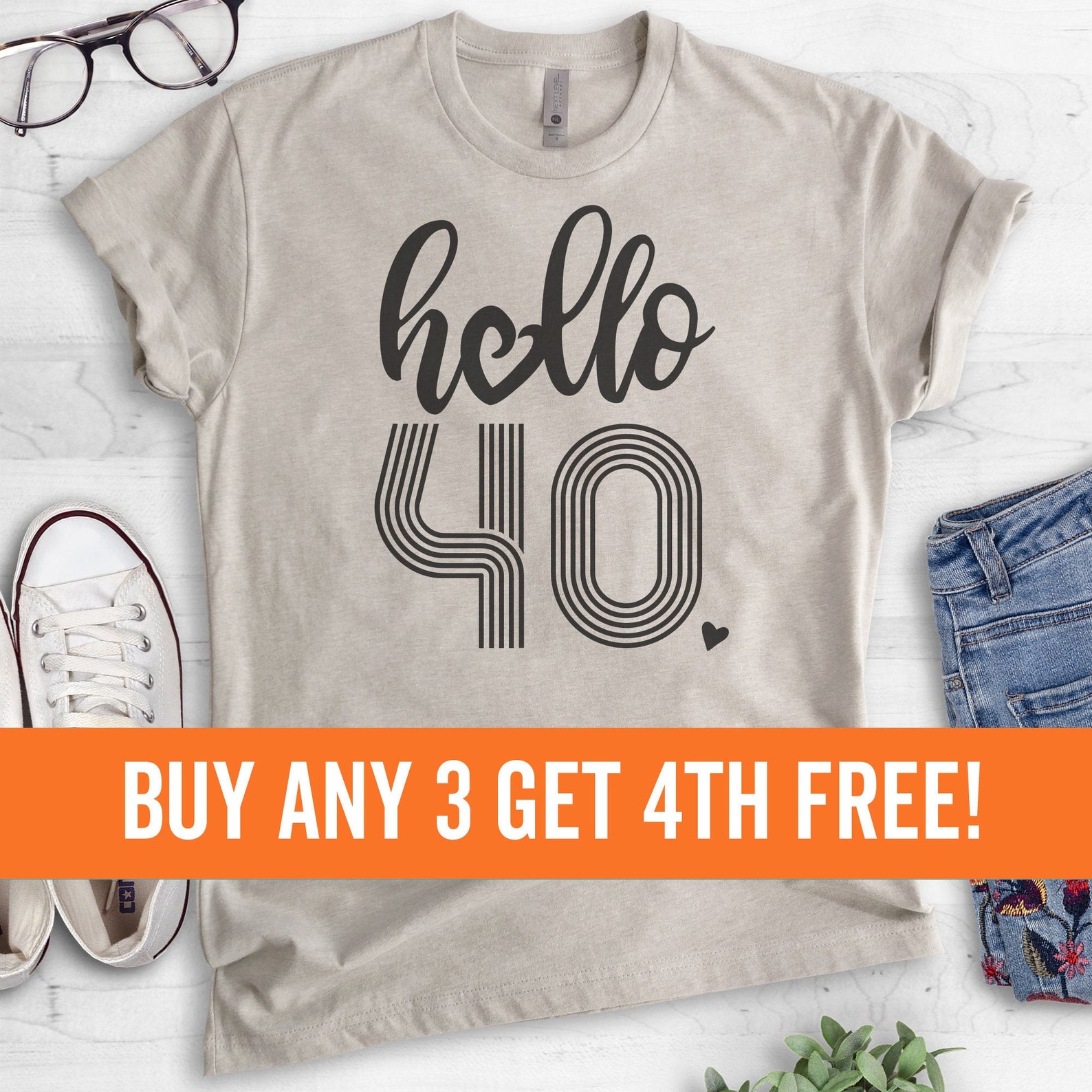 Hello 40 Shirt Unisex Shirt 40th Birthday Shirt Fortieth - Etsy UK
