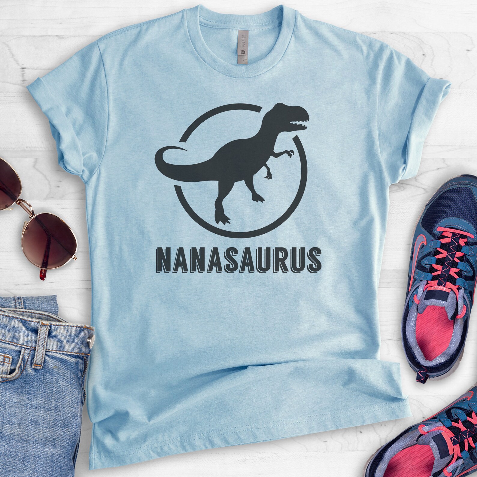 Nanasaurus T-shirt Ladies Unisex Crewneck Shirt Awesome Nana | Etsy