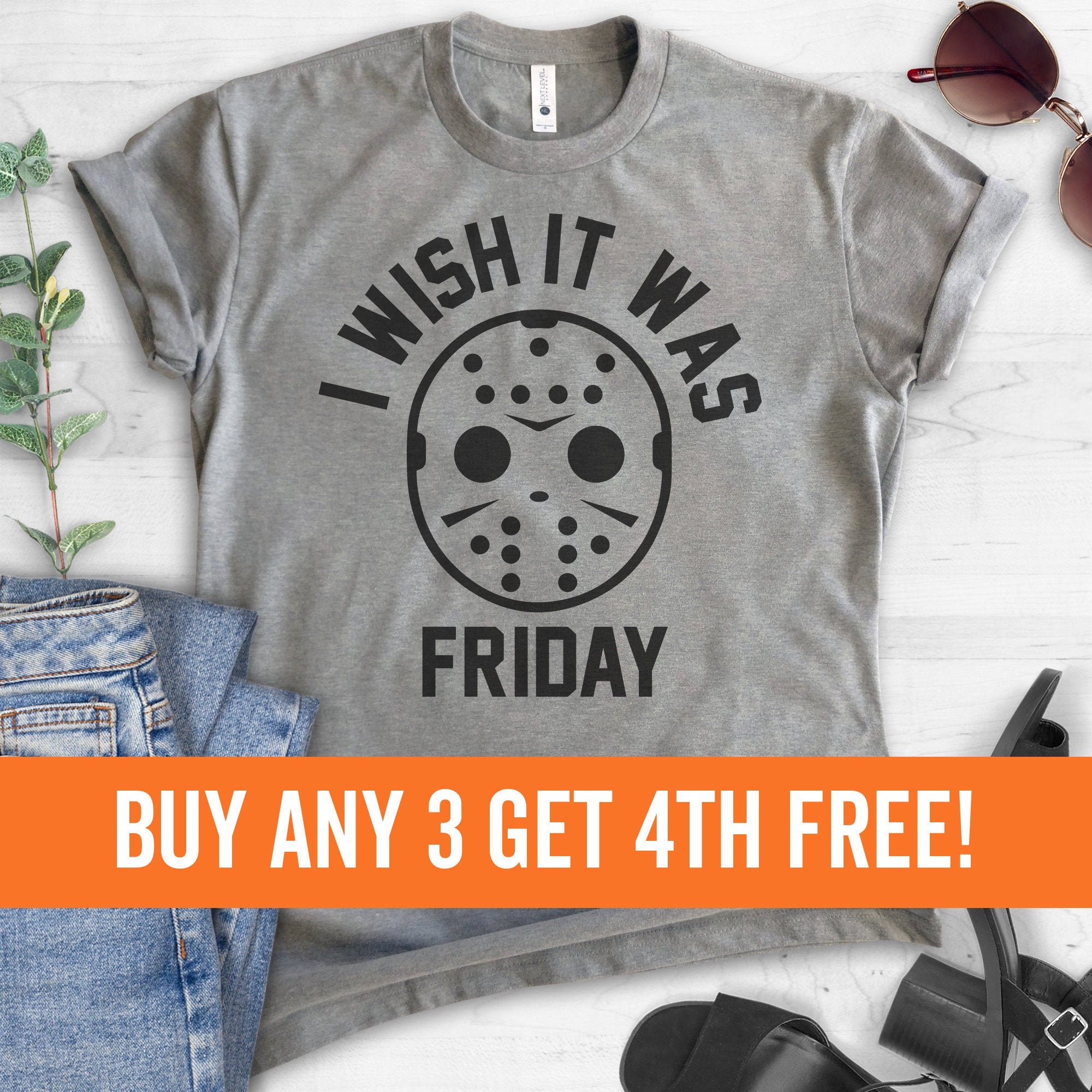 I Wish It Was Friday Shirt Funny Halloween T-shirt Horror - Etsy