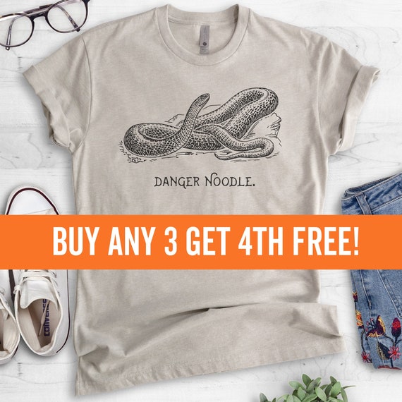 Danger Noodle Snake Shirt Reptile T-shirt Funny Animal Pun - Etsy