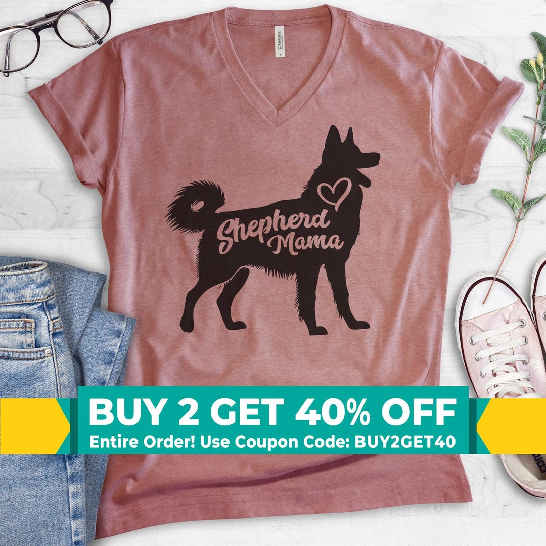 Shepherd Mama V-neck T-shirt, Unisex Women's Vneck Shirt, German ...