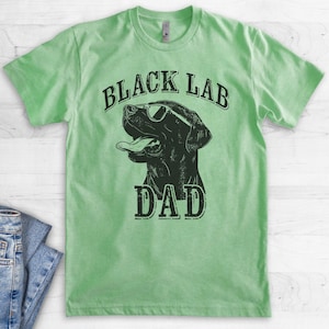Black Lab Dad T-shirt, Unisex Men's Shirt, Labrador Retriever, Black ...