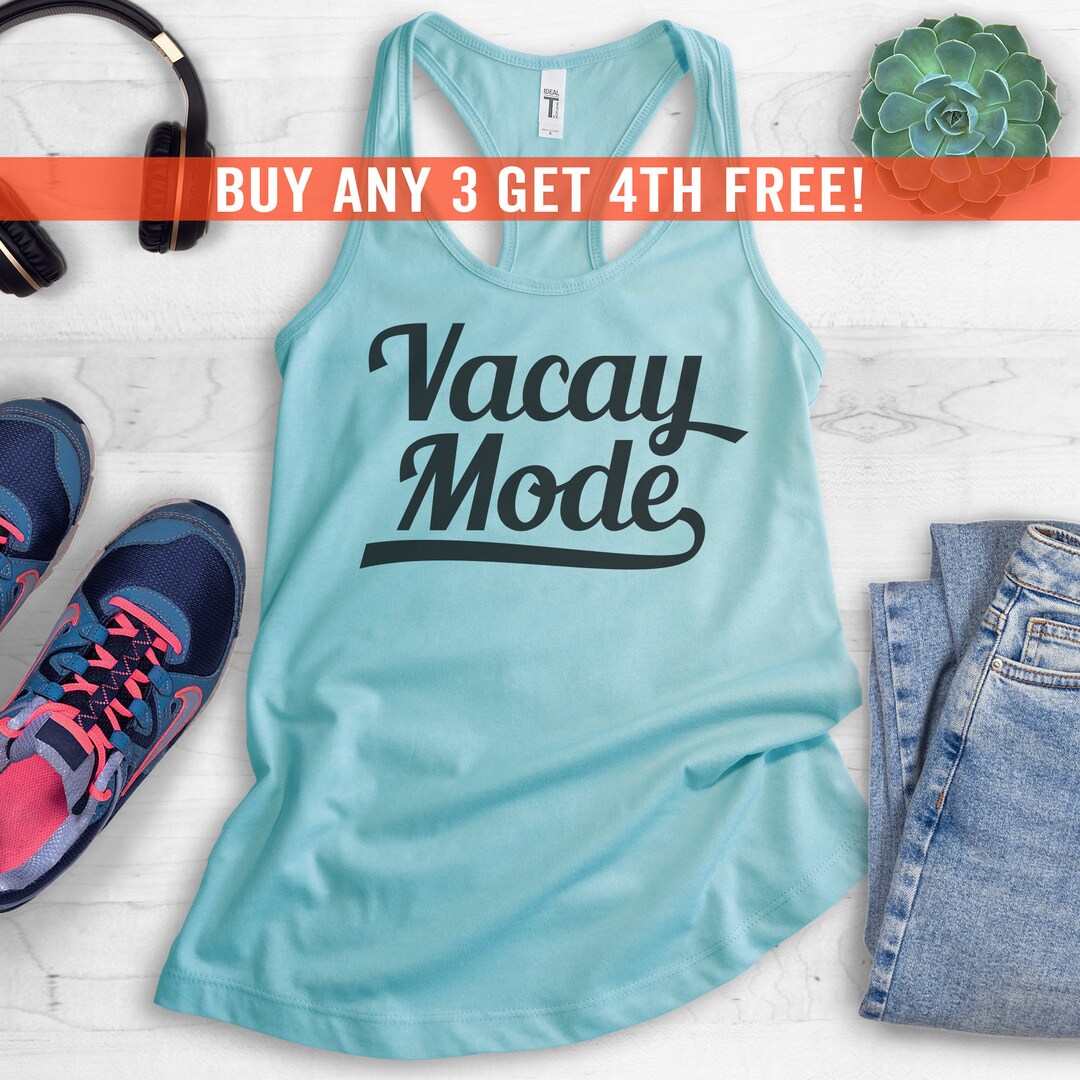 Vacay Mode Tank Top Womens Cute Tank Top Vacation Tank - Etsy