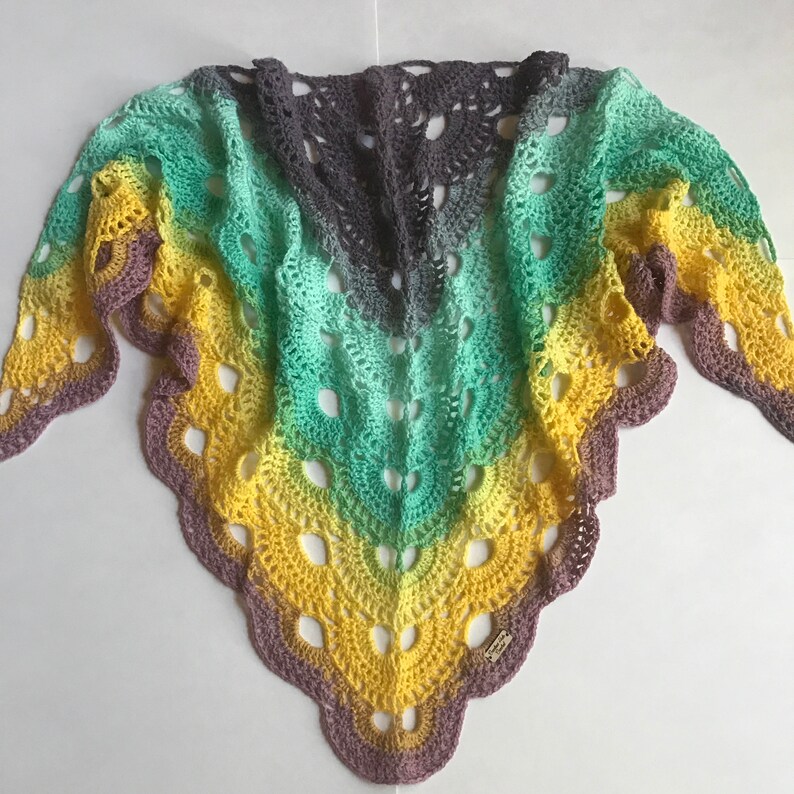Crochet Virus Shawl Scarf in Valkyrie - Etsy