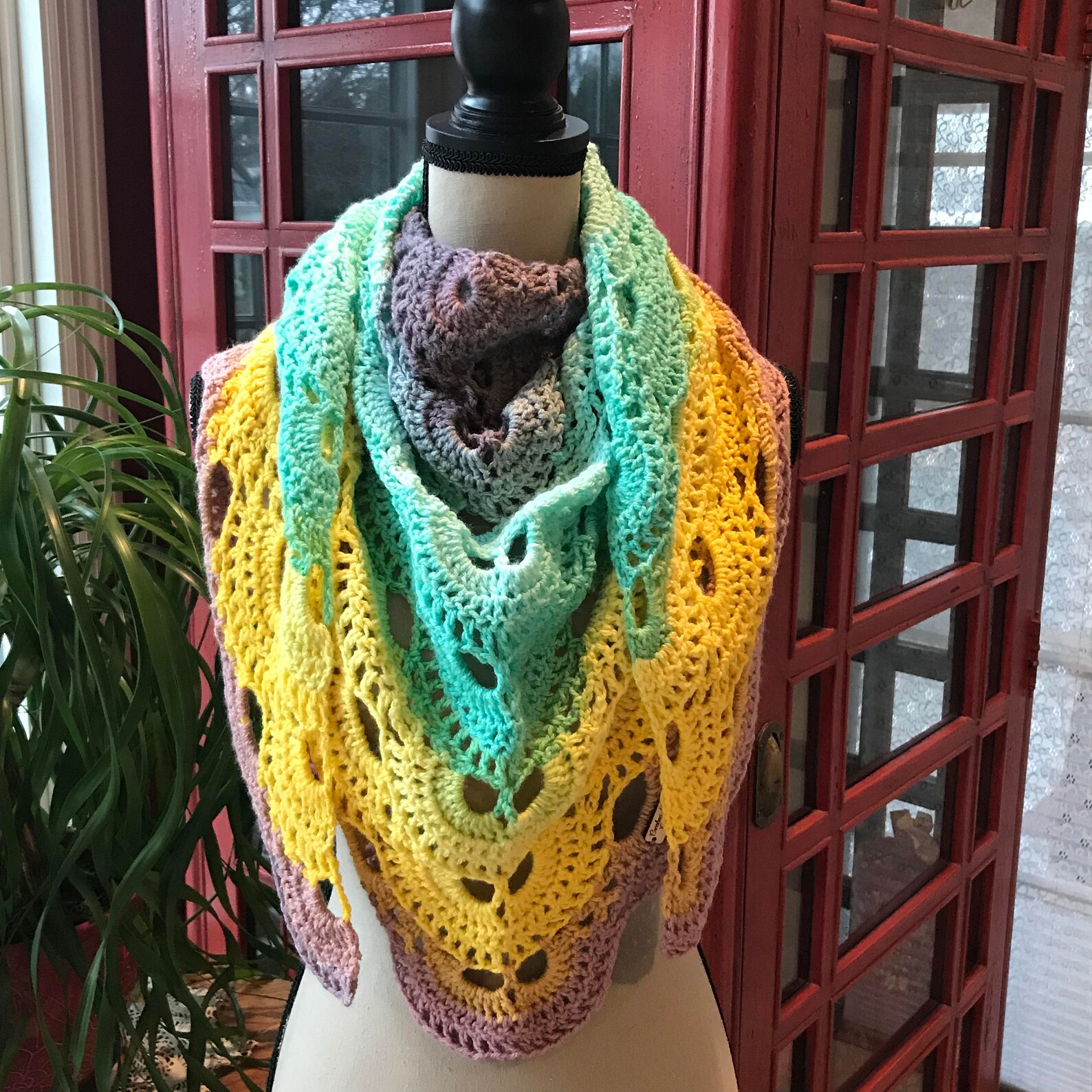 Crochet Virus Shawl Scarf in Valkyrie - Etsy