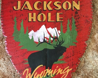 Jackson Hole Wyoming Arrowhead Sign | Etsy
