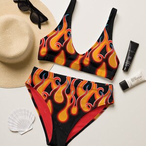 Red Flames Bikini | Fire Bikini | Mardi Gras Bikini | Ideal Festival ...