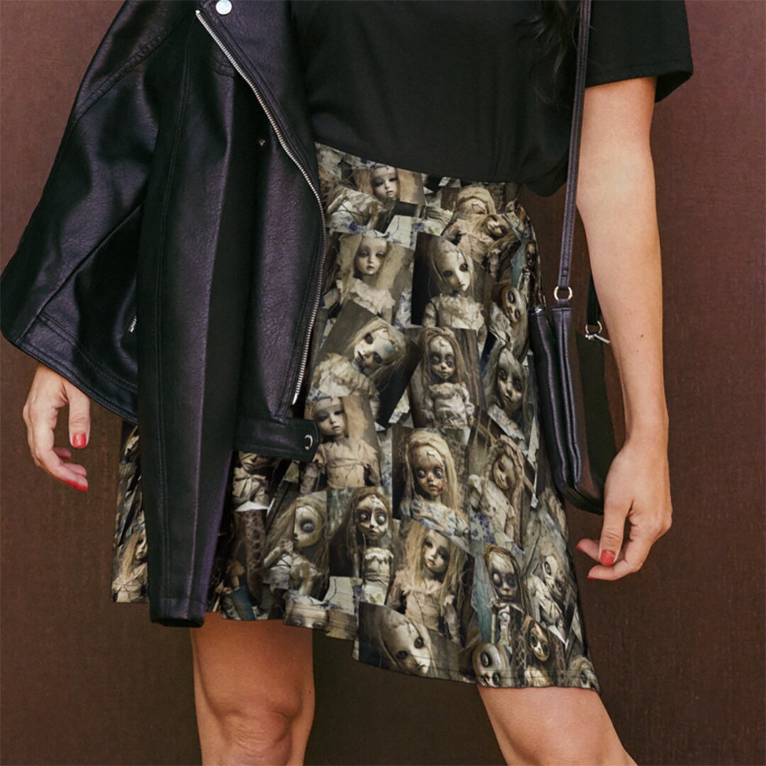 Creepy Dolls Haunted Possession Halloween Skirt | Alternative Gothic ...