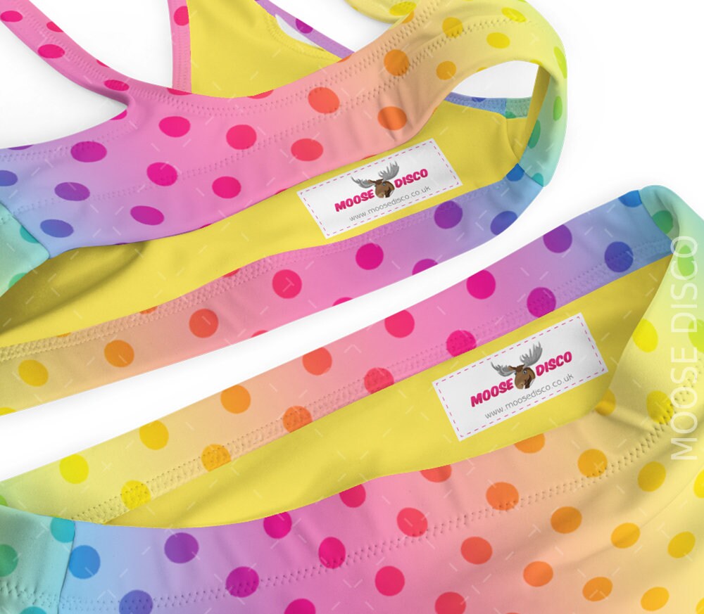 LGBT Rainbow Polka Dot Bikini | Pride Swimsuit | Bright Mardi Gras ...
